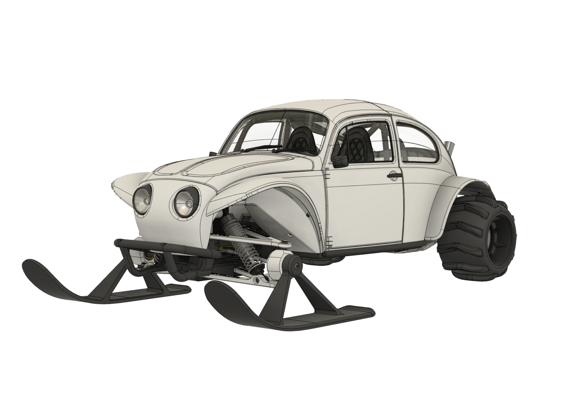 Ski Pack for Model 7: Buggy – 3D Sets