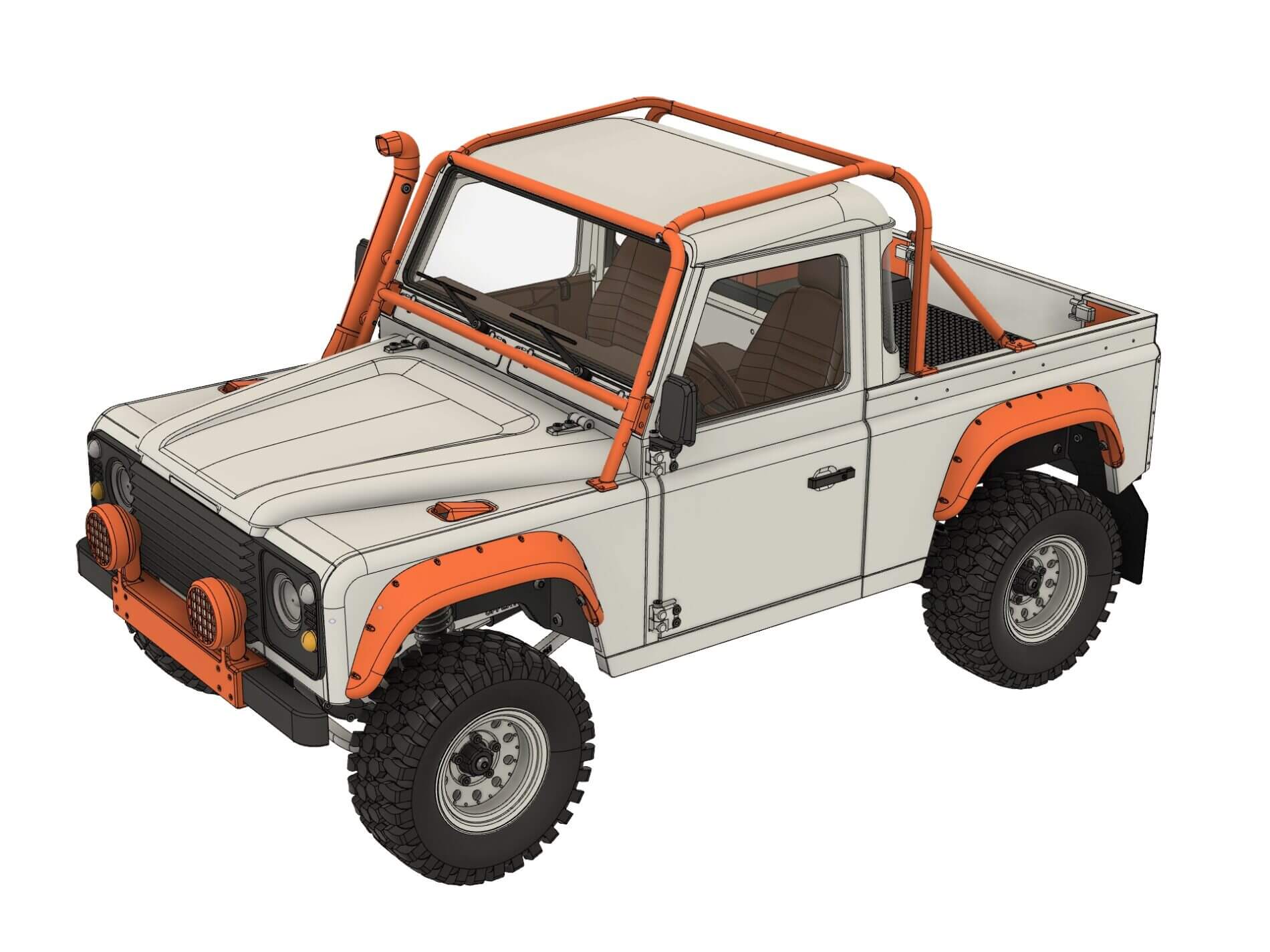 Offroad accessory kit – accessory for Model 3 – 3D Sets